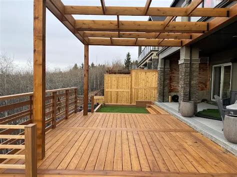 Cedar Decking In Calgary Project Landscape