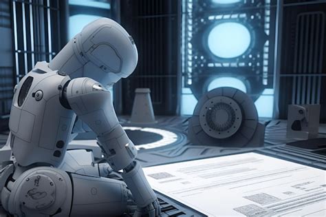Premium Photo Ai Bot Working In Modern Nuclear Power Plant To Control