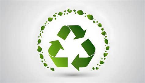 Premium Photo Green Recycle Sign With Green Recycle Logo On A White