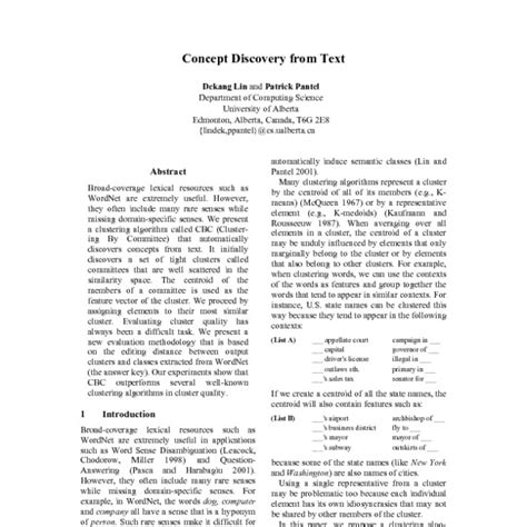 Concept Discovery From Text Acl Anthology