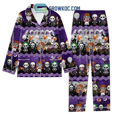 Horror Movies Friends Halloween Pajamas Set Growkoc