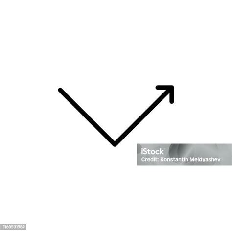 화살표 리바운드 아이콘 Ui 및 Ux 웹 사이트 또는 모바일 응용 프로그램에 대한 화살표 아이콘의 간단한 얇은 라인 개요 벡터 곡선에 대한 스톡 벡터 아트 및 기타 이미지