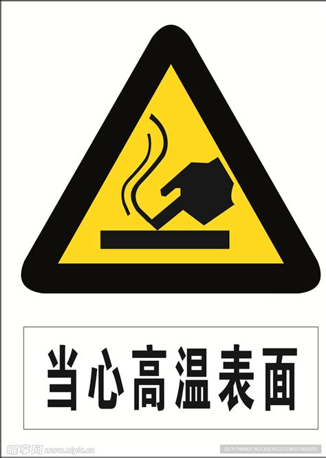 当心高温表面图标设计图 广告设计 广告设计 设计图库 昵图网