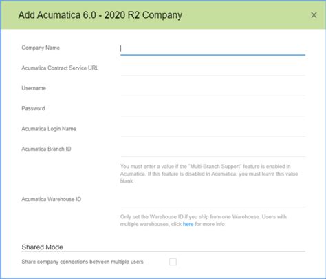 Set Up The Acumatica Company · Starship