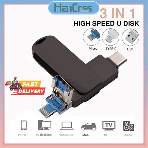 Jual 3 In 1 Flash Drive Otg Type Cusbmicro 32gb64ggb128gb Flash