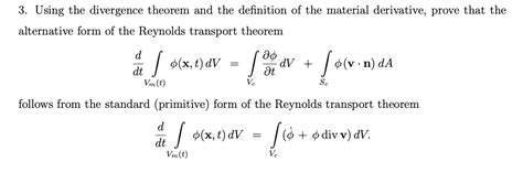 Solved Using The Divergence Theorem And The Definition Of