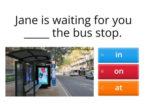 Prepositions Expressing Location In On At Cuestionario