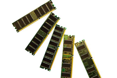 Ddr Sdram Memory Modules Isolated On Black Ddr Chip Combined On A Module Chipset For Desktop Pcs
