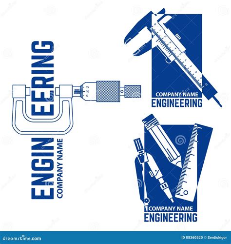 Società Di Ingegneria Logo Templates Illustrazione Vettoriale