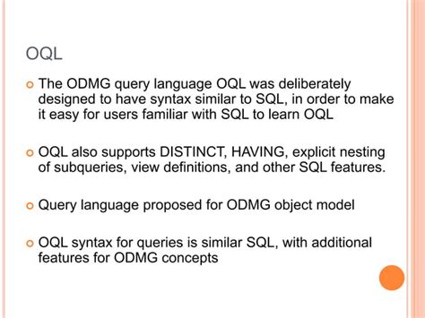 Adbms Object And Object Relational Databases Pptx