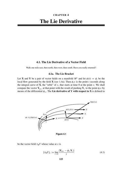 The Lie Derivative Chapter 4 The Geometry Of Physics