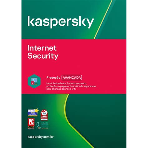 Kaspersky Antivírus Internet Security 1 Dispositivo Licença 12 Meses