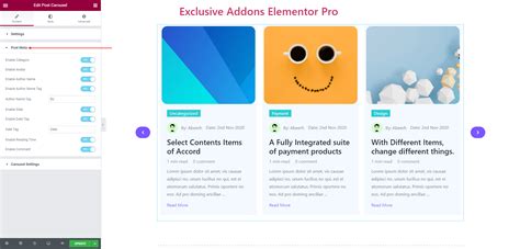 How To Configure Style Post Carousel Widget With Elementor