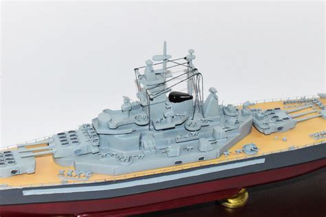 Uss South Dakota Bb 57 South Dakota Class Battleship 24 Inch Mahogany