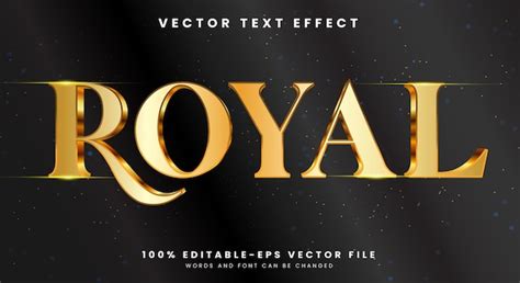 Premium Vector Royal Style Shiny Editable Text Effect Template