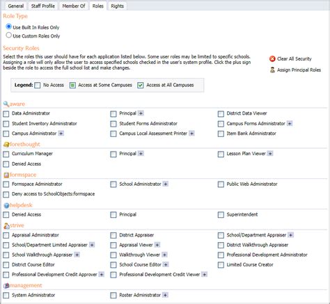 Setting User Roles And Rights Eduphoria