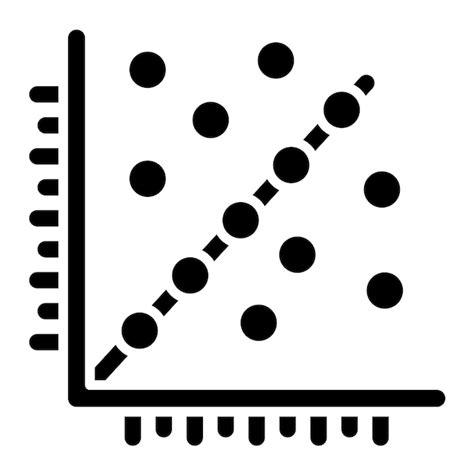 Premium Vector Regression Analysis Glyph Solid Black Illustration