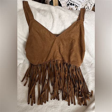 Becool Tops Bajee Collection Fringed Cropped Tank Poshmark