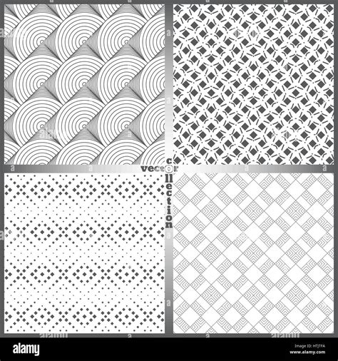 Seamless Pattern Set Of Four Abstract Textured Backgrounds Modern Stylish Textures Regularly
