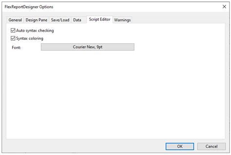 Flexreport Designer Options Flexreport For Wpf Componentone