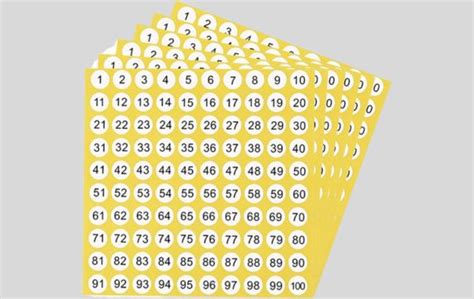 Sequential Number Stickers Best4u