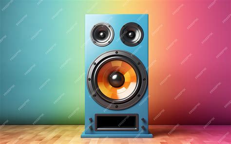 Loudspeaker On A Wall Plain Full Background With Copy Space For Text