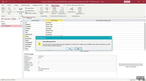 Learning Msaccess 2021 Tutorials In Pashto Language Part 2 Youtube