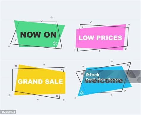 판매 특별 프로모션 한정판 할인 배너 심플모던 디자인 리본 팝업 라벨 엠블럼 태그 플랫 종이 접기 디자인 Eps 10 벡터