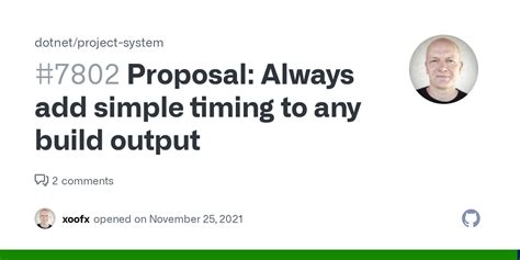 Proposal Always Add Simple Timing To Any Build Output · Issue 7802