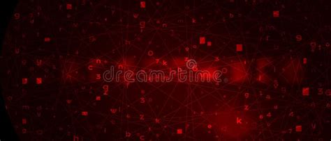 Abstract Red Background With Binary Code Malware Or Hack Attack