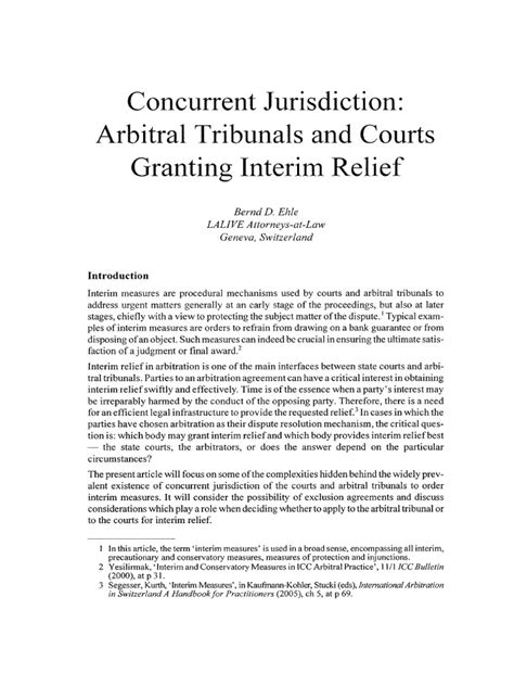 Arbitration Interim Relief Guide Pdf Arbitration Arbitral Tribunal