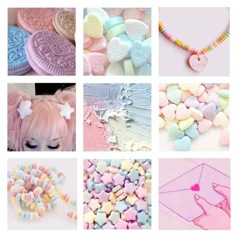 Sugary Candy Lovecore Love Letter Aesthetic Moodboard Pastel Stars