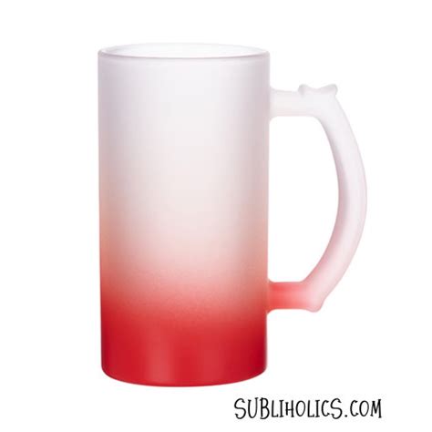 Beer Mug Stein 16 Oz Frosted Ombre Gradient Sublimation Finish 5