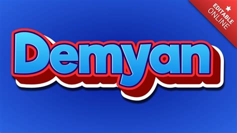 Demyan Superman Blue Red D Text Effect Generator