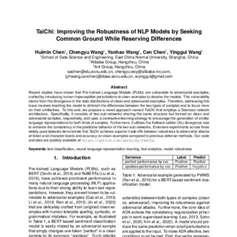 Taichi Improving The Robustness Of Nlp Models By Seeking Common Ground While Reserving