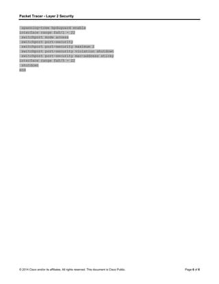 Packet Tracer Layer Security Instructor Pdf