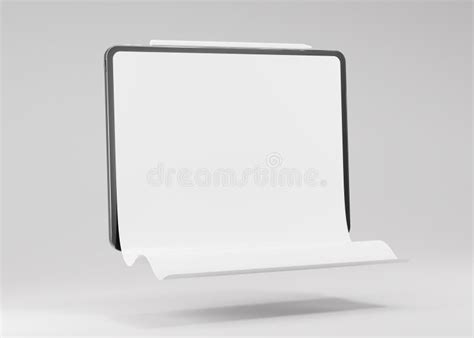Long Scroll Tablet Screen Use For Design Presentation Mockup Stock Illustration Illustration