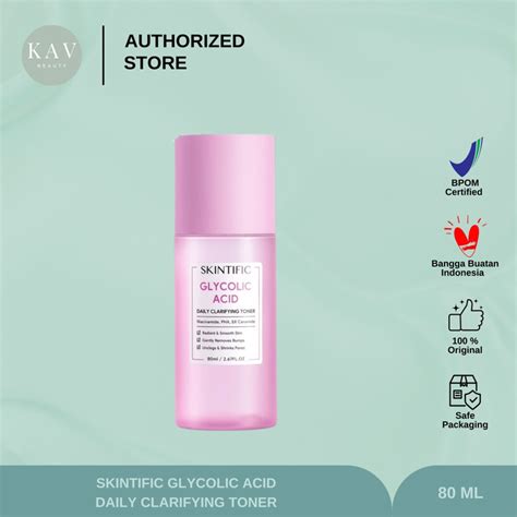 Jual Skintific Glycolic Acid Daily Clarifying Toner 80ml Shopee Indonesia