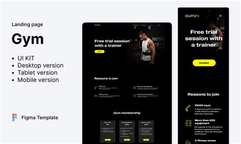 Landing Page Gym Template In Figma Figma