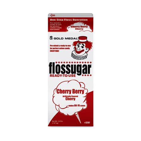 Cherry Floss Sugar 1 2 Gallon Carton Perfect Stix