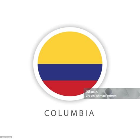 컬럼비아 버튼 플래그 벡터 템플릿 디자인 일러스트 레이 터 0명에 대한 스톡 벡터 아트 및 기타 이미지 0명 공 스포츠 장비 기 Istock