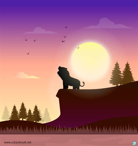 사자 실루엣 일러스트 Ai 무료다운로드 Free Lion Vector Urbanbrush