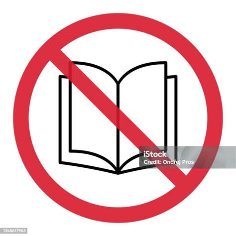 Icône Dinterdiction De Livre Manuel Déducation Ouvert Symbole