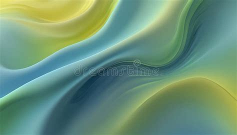 Colorful Abstract Swirls Of Blue And Yellow Create A Calming Visual Experience Stock