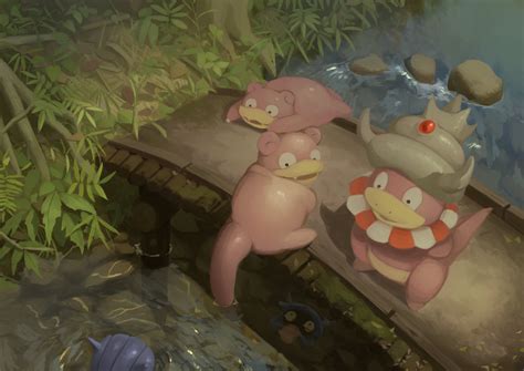 Slowpoke Shellder And Slowking Pokemon Drawn By King Joe Neoroto