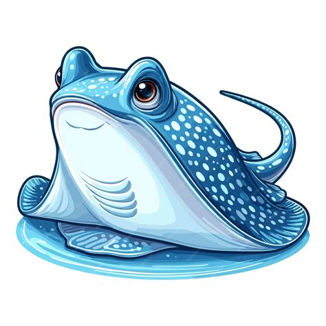 Premium Vector Atlantic Stingray Isolated On White Background