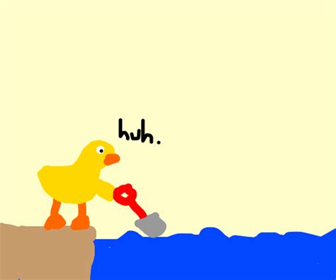 Pelican Digging Into The Ocean Drawception