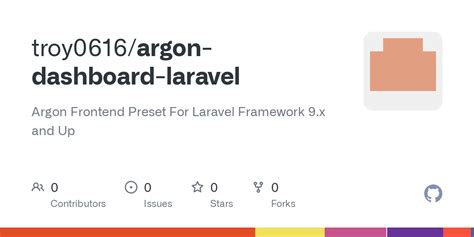 Github Troy0616argon Dashboard Laravel Argon Frontend Preset For Laravel Framework 9x And Up