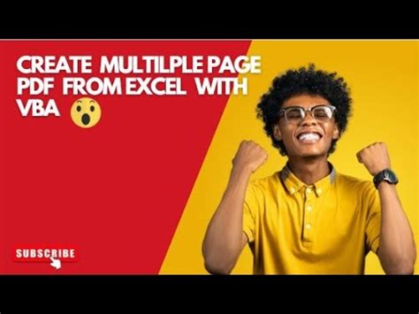Create Multi Page PDF From Excel With VBA Excel VBA And Sql YouTube