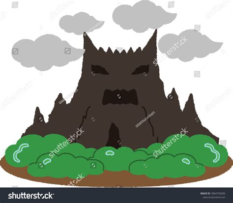 Onigashima Giant Iceland Momotaro Story Stock Vector Royalty Free